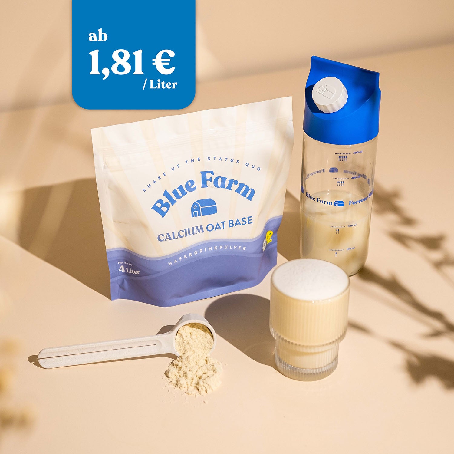 Blue Farm | Oat Drink Powder for fresh oat drink in 10 seconds